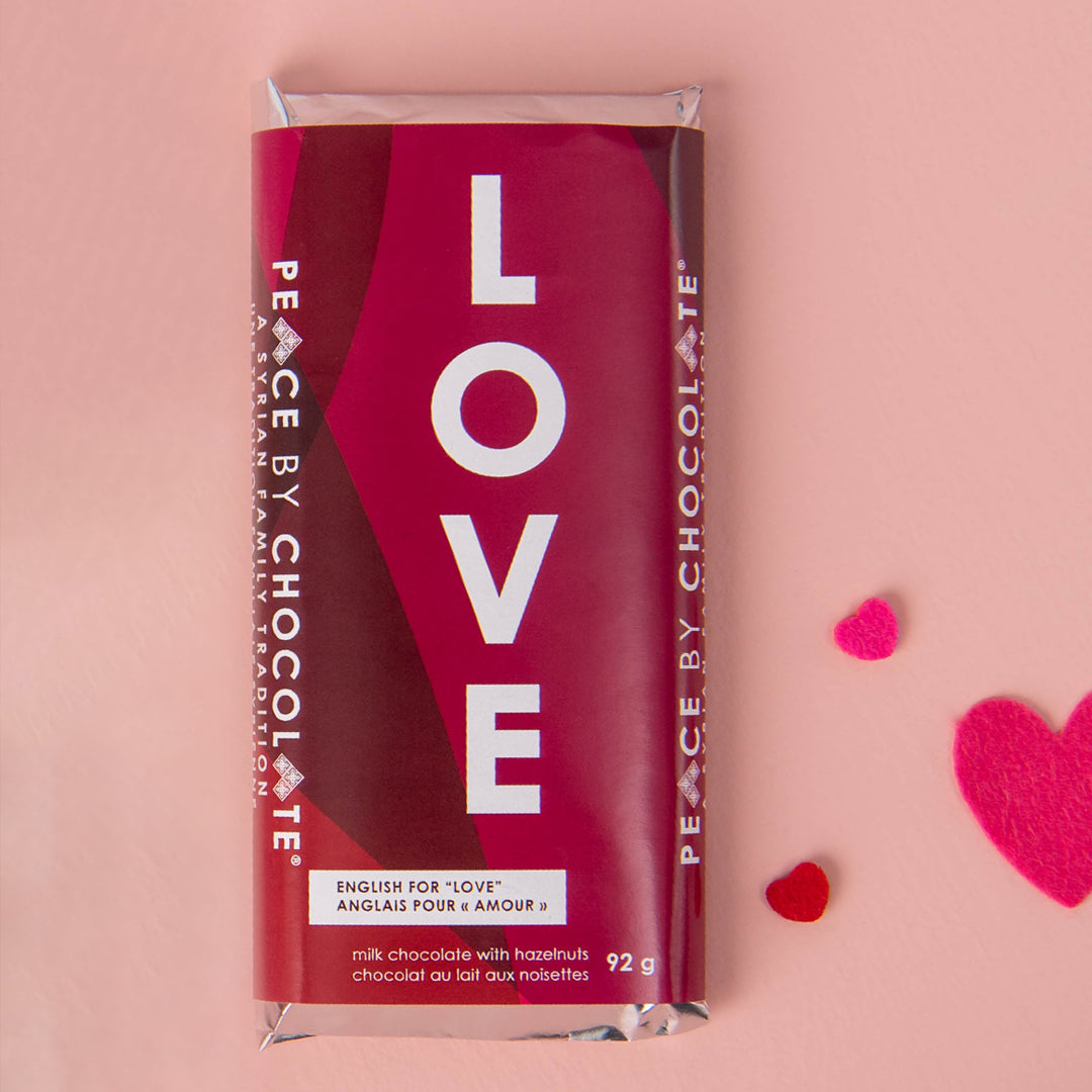 92g Love Bar – Peace by Chocolate
