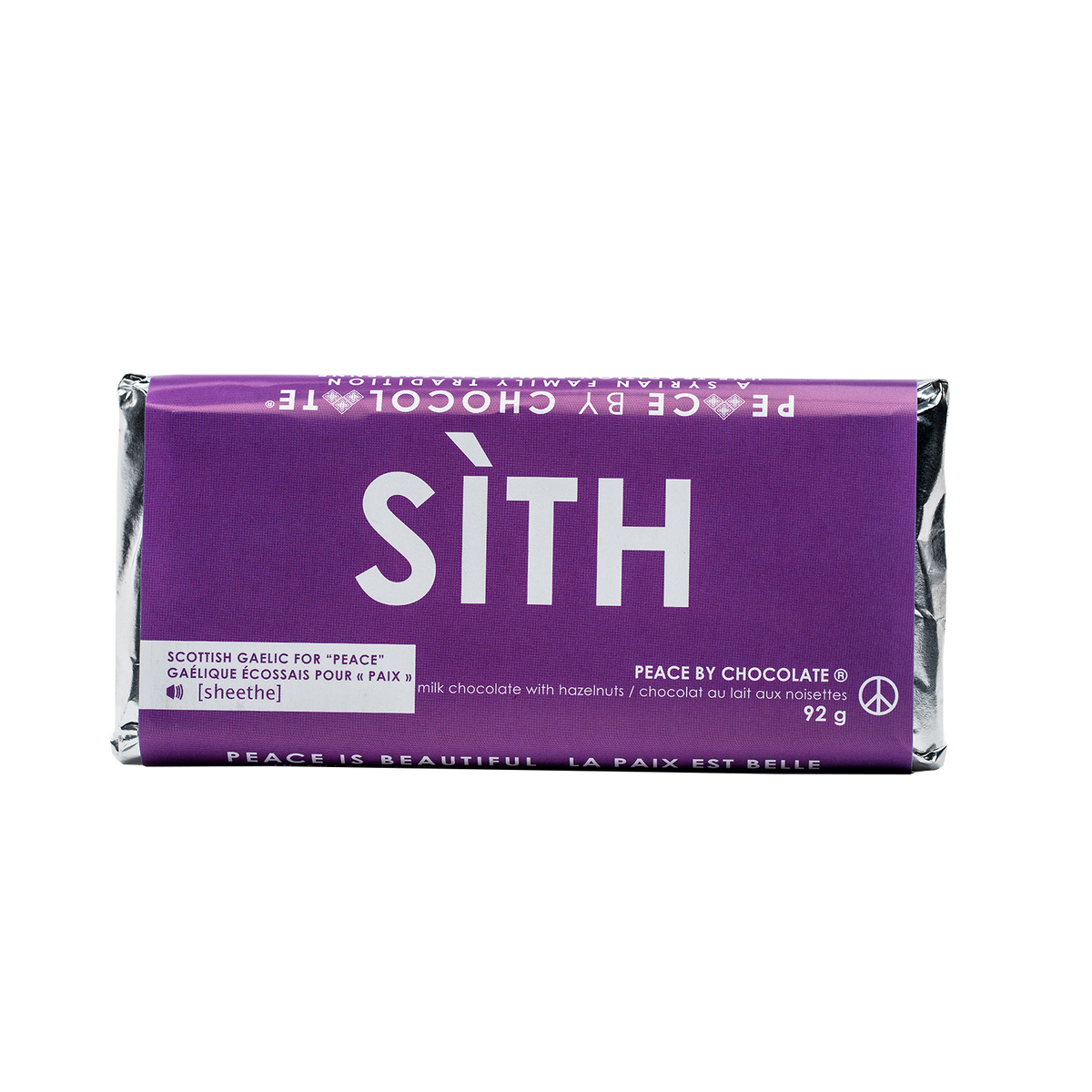 92g Peace Bar Scottish Gaelic – Peace by Chocolate