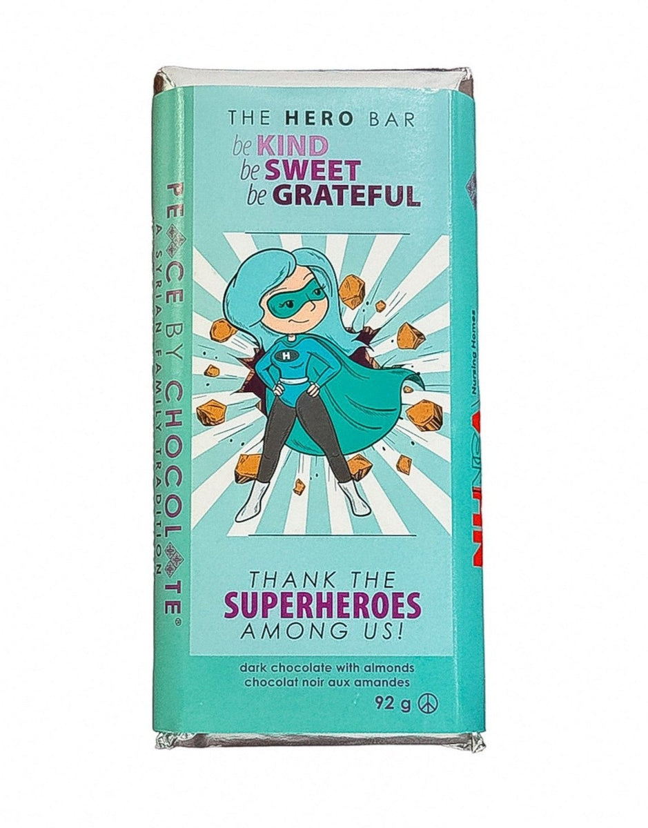 The Hero Bar Dark with Almonds – Peace by Chocolate