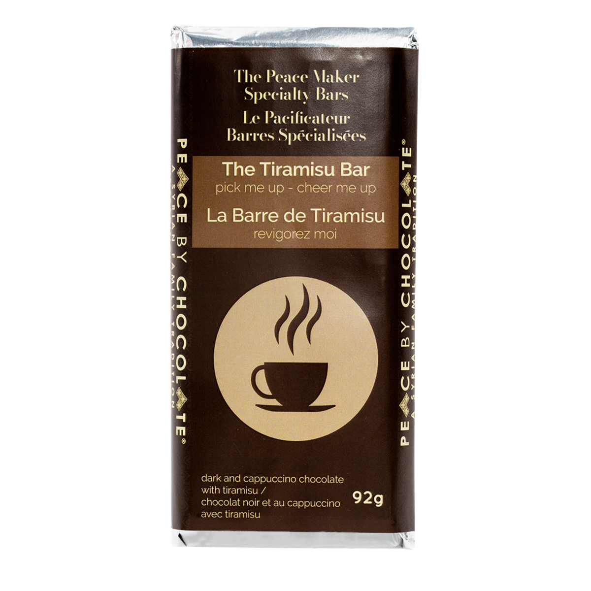 92g Peace Maker Tiramisu Bar – Peace by Chocolate